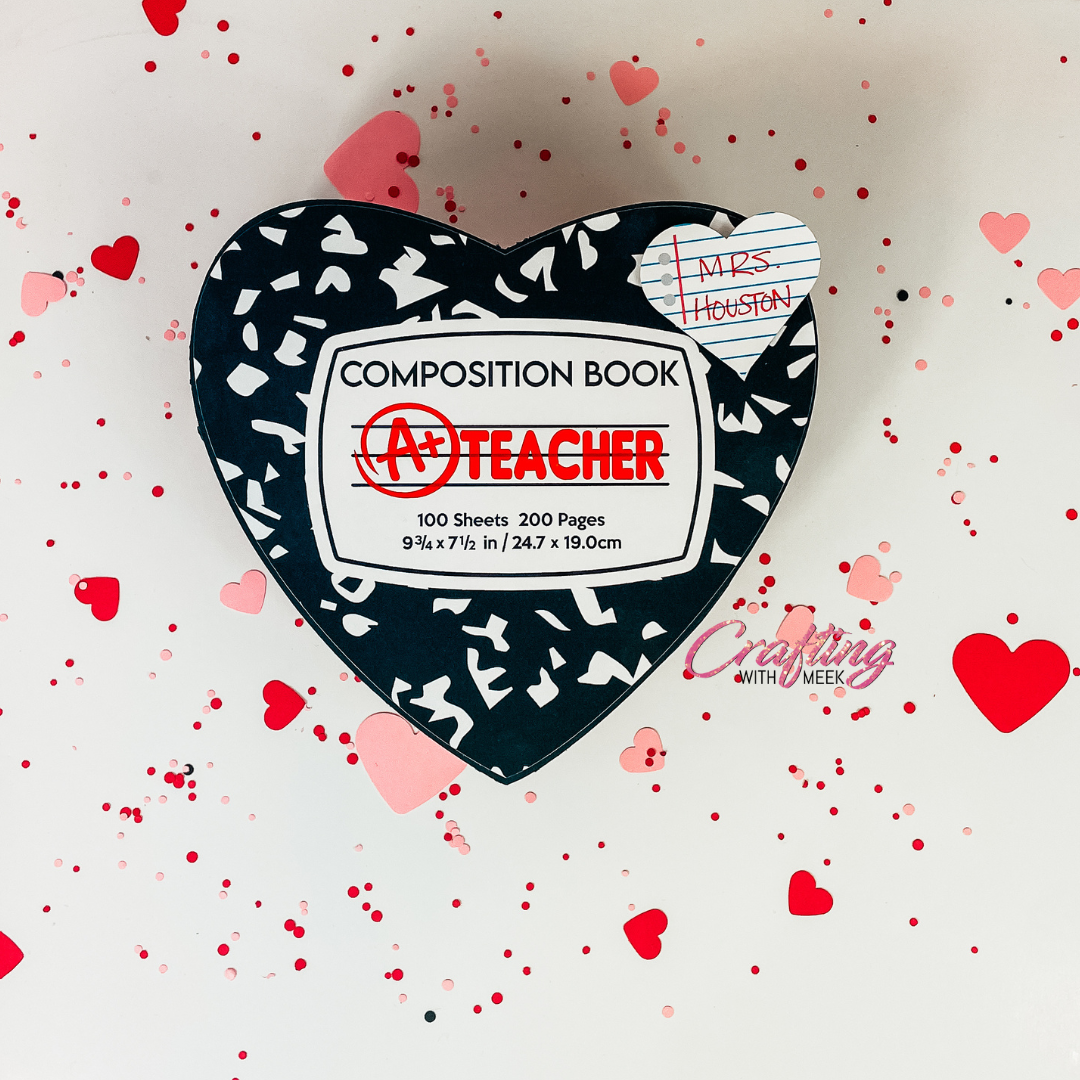 Heart Box - Composition Book SVG Digital Download | Crafting With Meek LLC